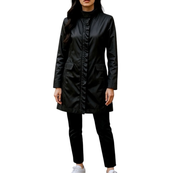 Dkny | Jackets & Coats | Dkny Sabring Ruffle Walker Midi Trench Coat ...
